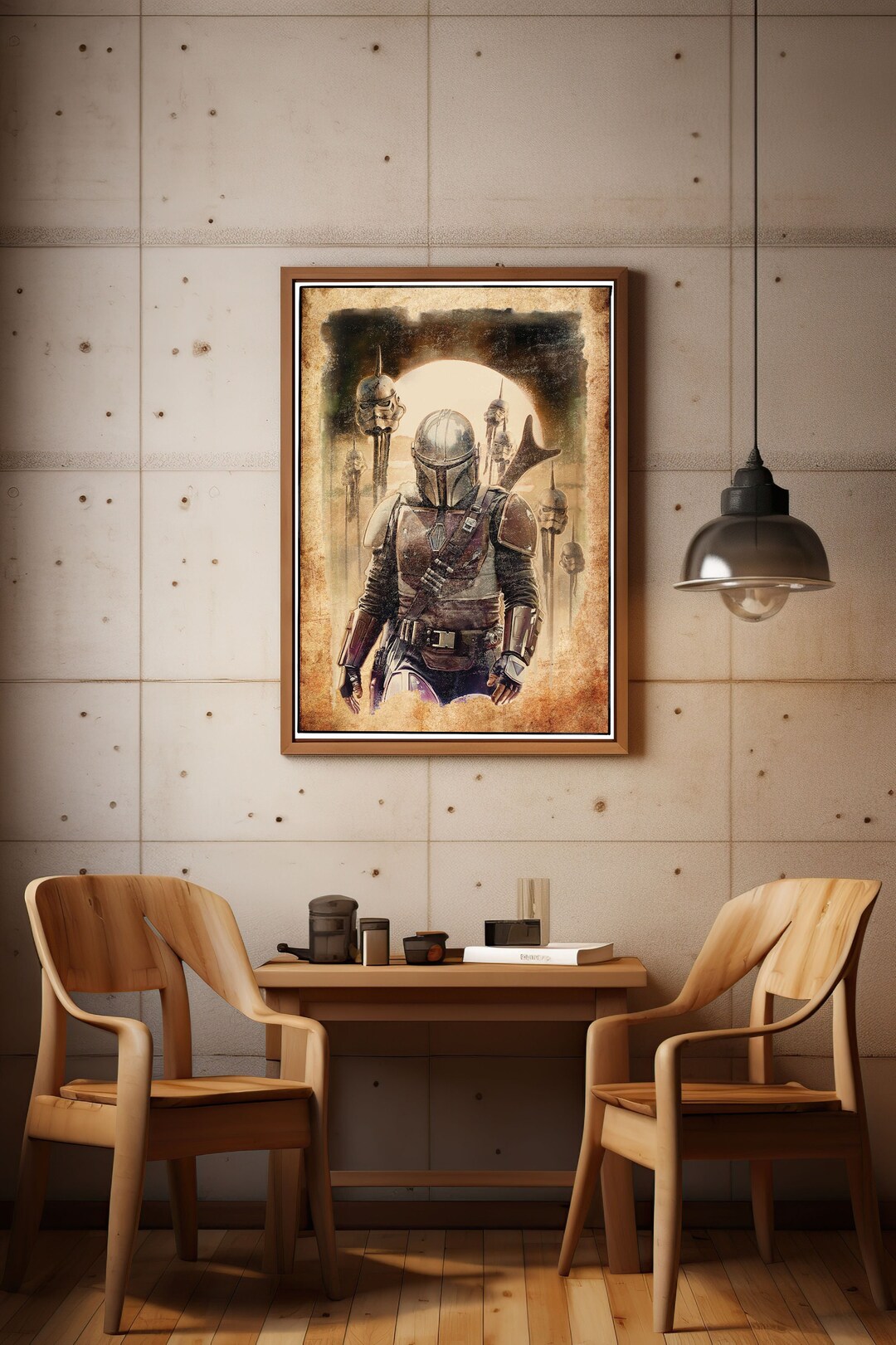 Vintage Mandalorian Artwork 4 Portrait Poster Star Wars - Etsy