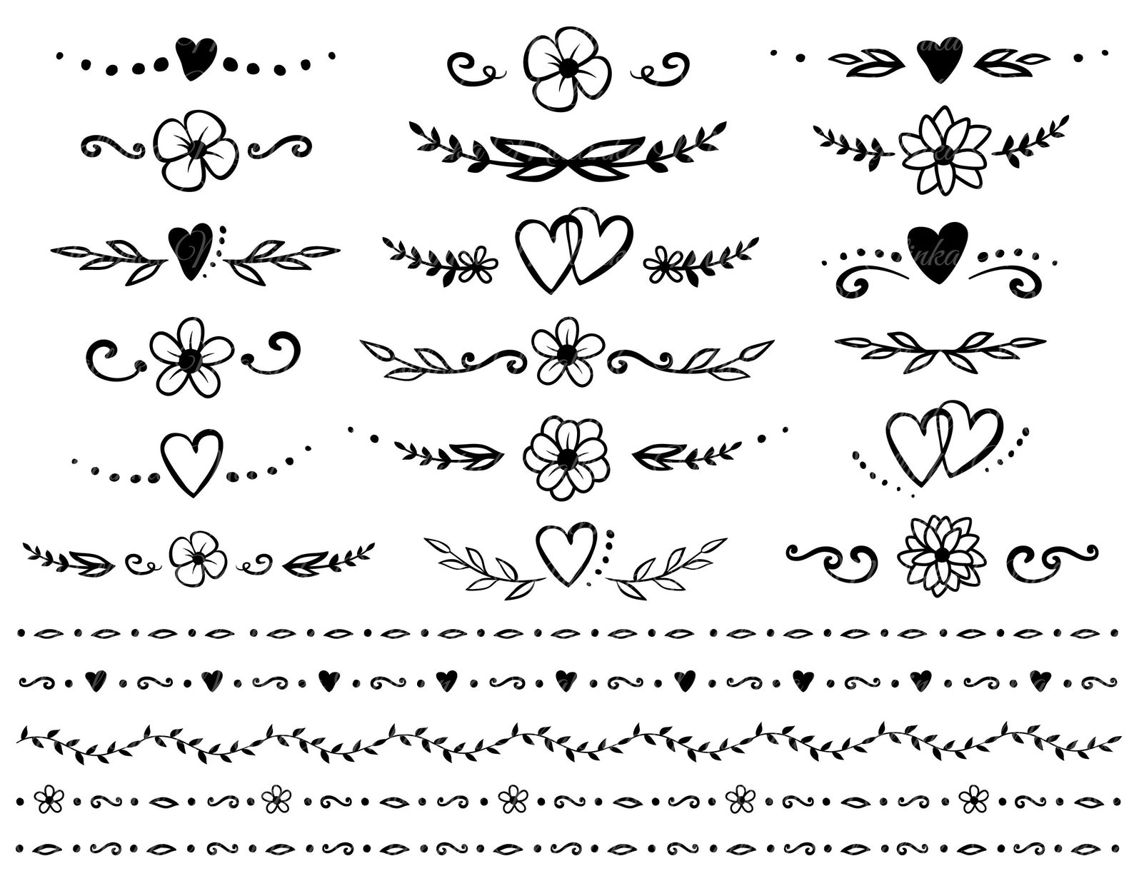 Border Svg. Divider Svg. Branches Svg, Flowers Svg. Wedding Design ...