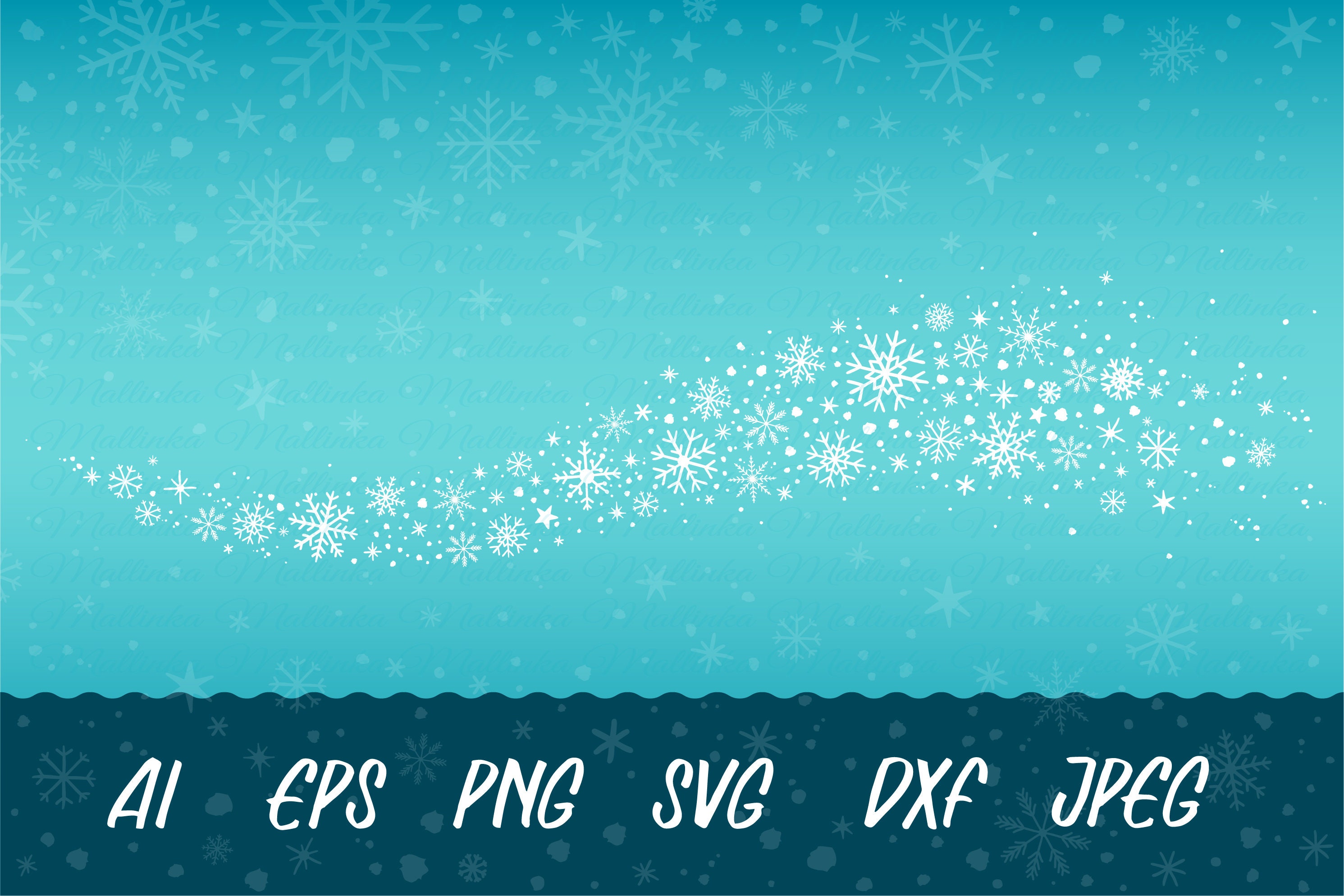 Snow svg Snowflakes svg Svg Wave svg Winter svg Swirl | Etsy