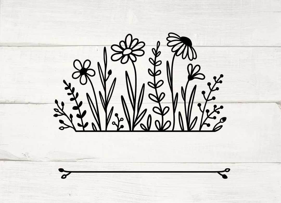 Flowers Svg Flower Svg Svg Wildflowers Daisy Floral Decoration