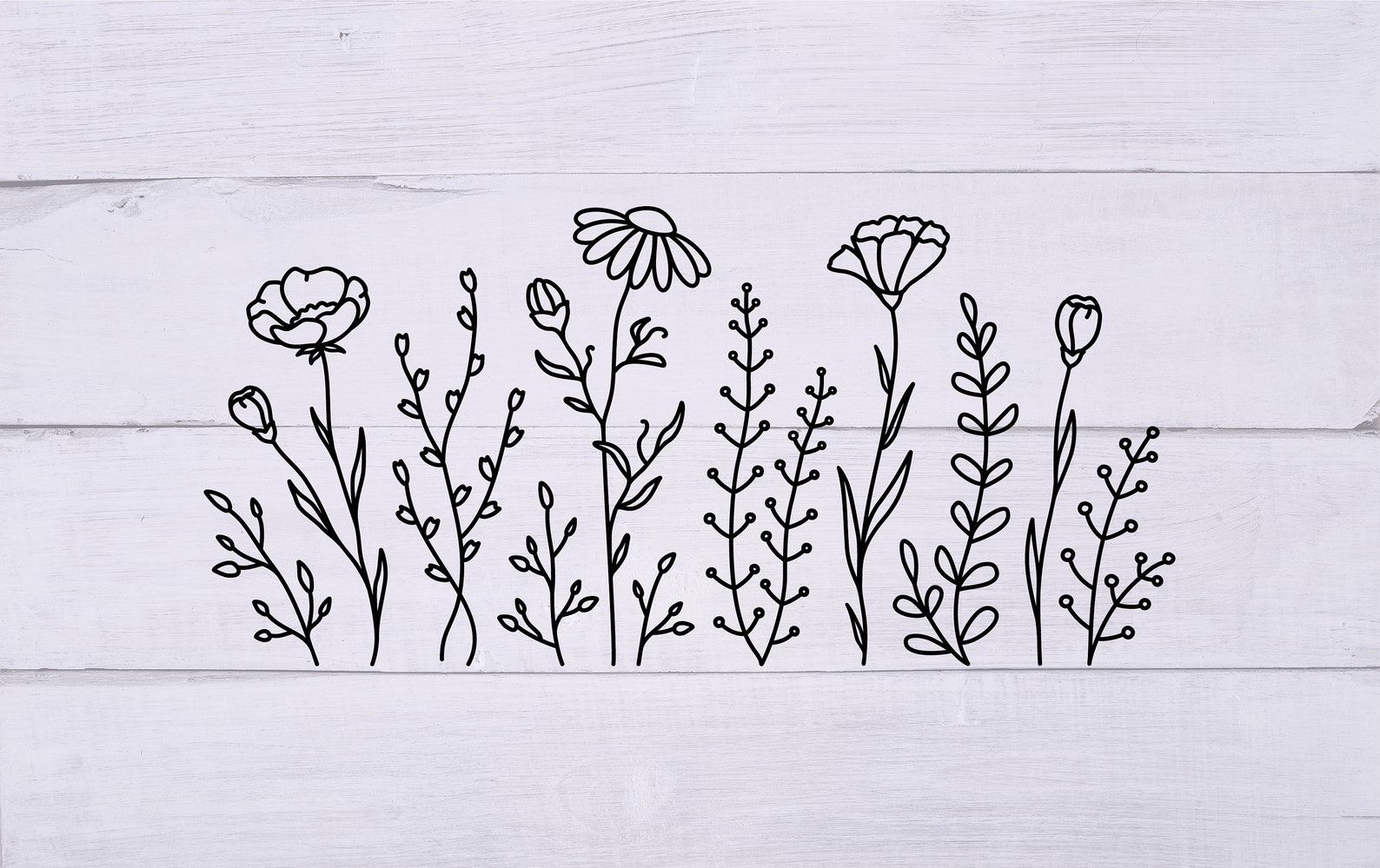 Flower, Flower SVG, Flowers, Svg, Wildflowers, Floral Botanical Pattern ...