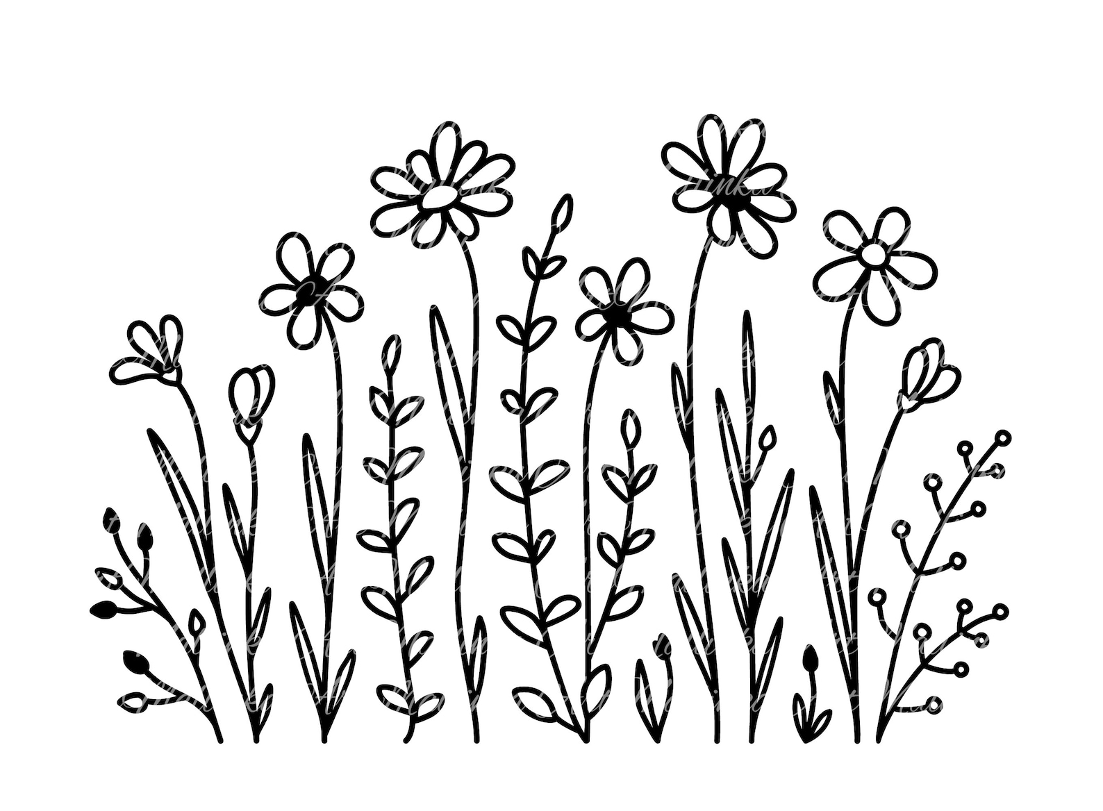 Flower, Flower SVG, Flowers, Svg, Wildflowers, Floral Botanical Pattern ...