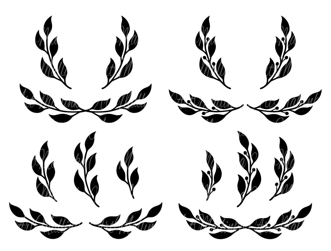 Ramas de olivo. Ramas SVG. Oliva SVG. SVG. Ramas de los árboles de ...