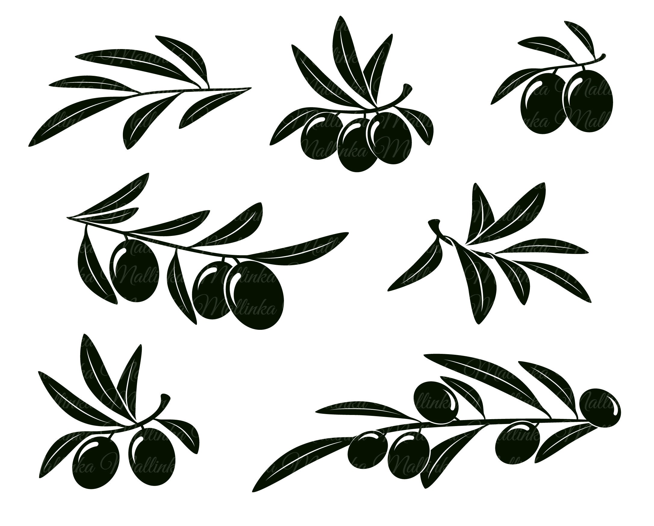 Olive Svg. Svg. Olive Branches Svg. Vector Elements. Silhouette. Cricut ...