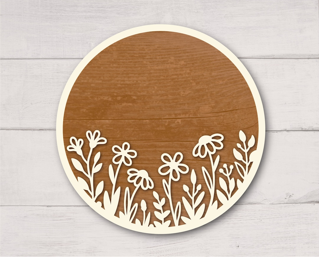Flowers Svg. Round Flowers Pattern. Svg. Floral Round SVG. Wild Flowers ...