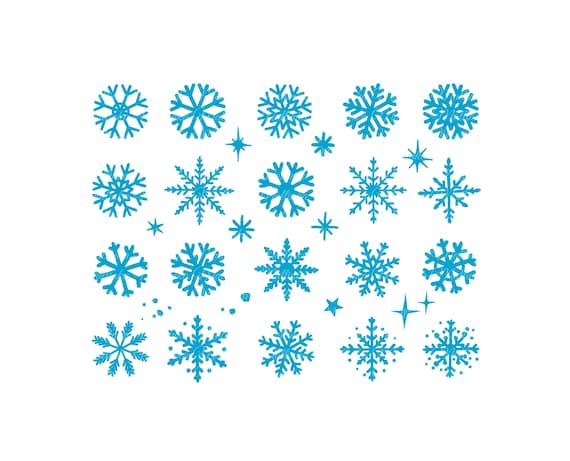 Snowflakes Svg. Hand Drawn Snowflake. SVG. Winter Decoration. | Etsy