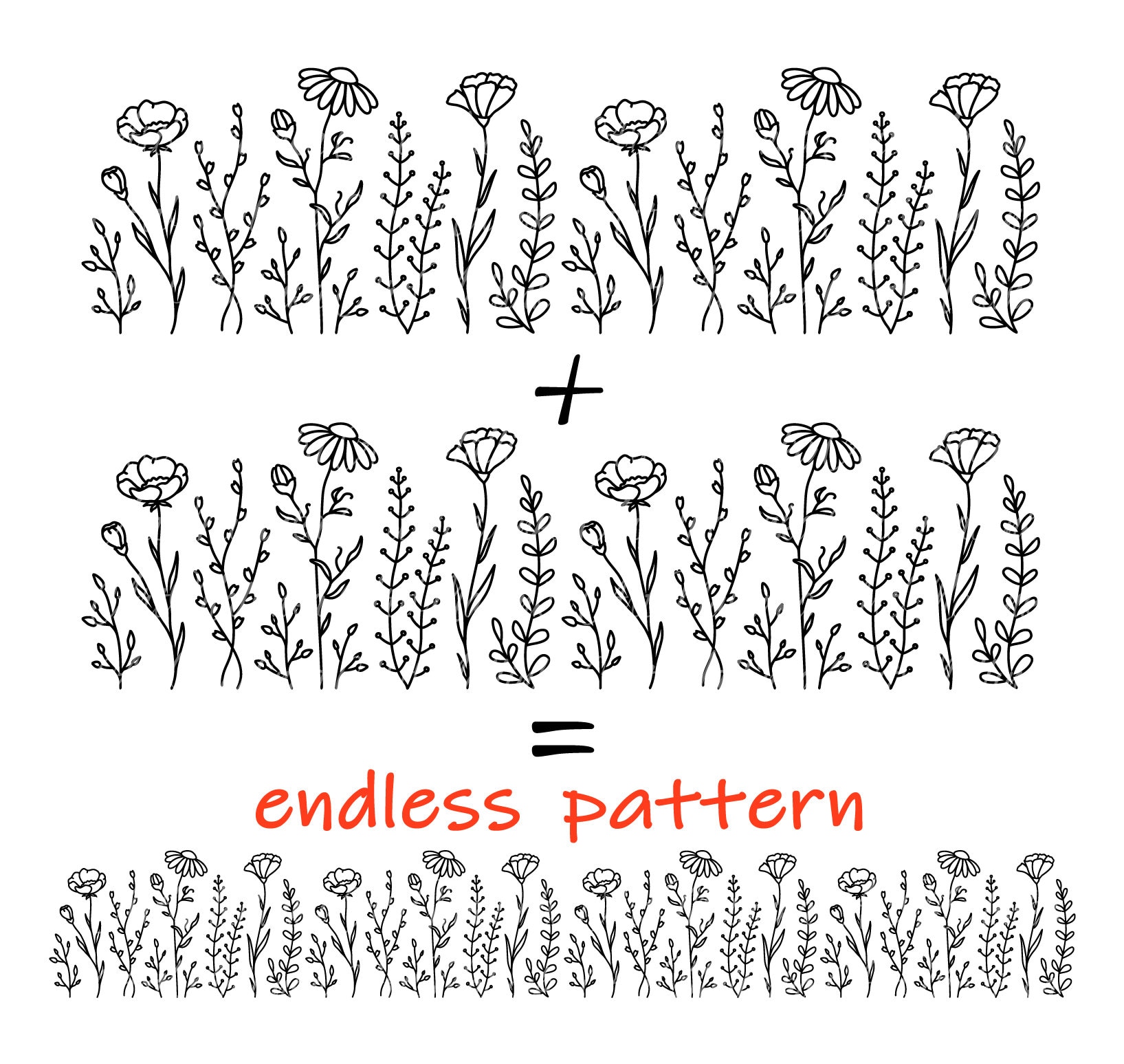 Flower, Flower SVG, Flowers, Svg, Wildflowers, Floral Botanical Pattern ...