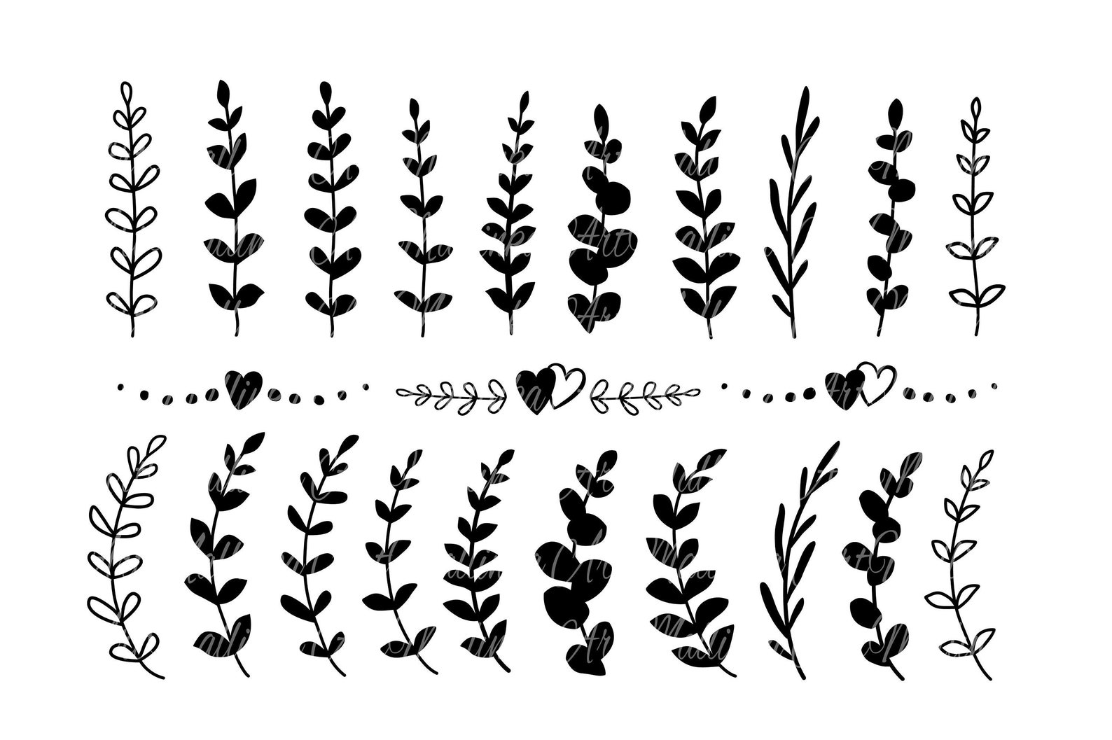 Ramas. Ramas SVG. Ramas de eucalipto svg. Flor SVG. Siluetas de ramas ...