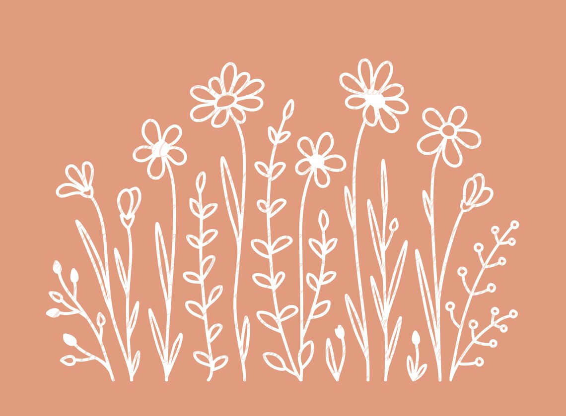 Flower, Flower SVG, Flowers, Svg, Wildflowers, Floral Botanical Pattern ...