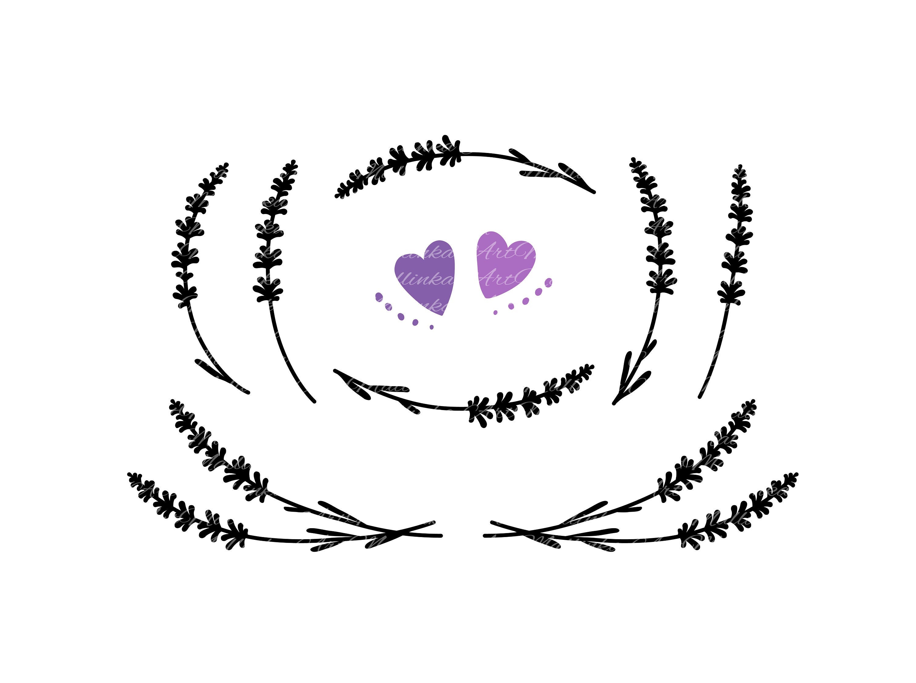 Lavender Svg. Svg. Flowers Svg. Lavender Silhouettes. Floral Vector ...