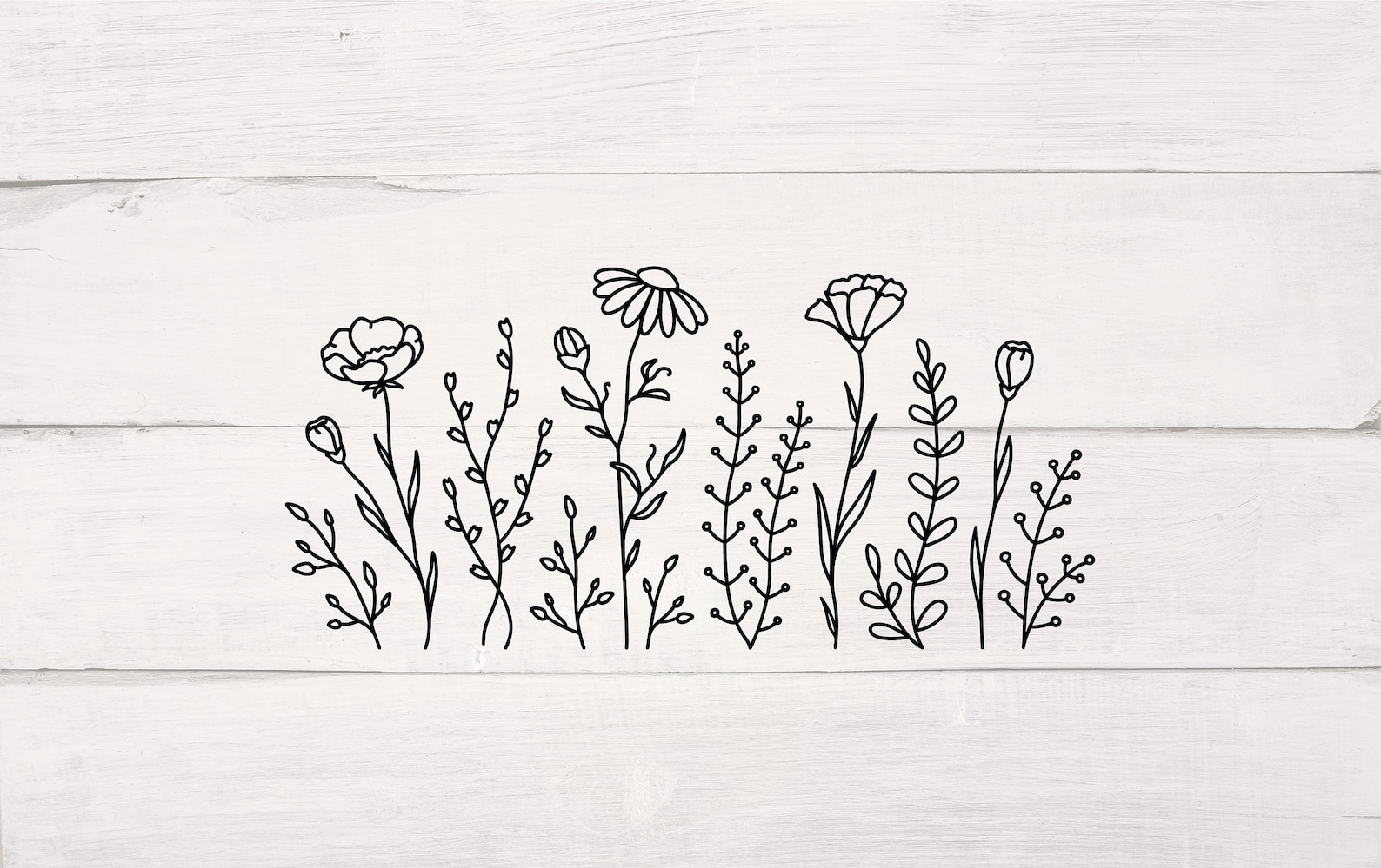 Flower, Flower SVG, Flowers, Svg, Wildflowers, Floral Botanical Pattern ...