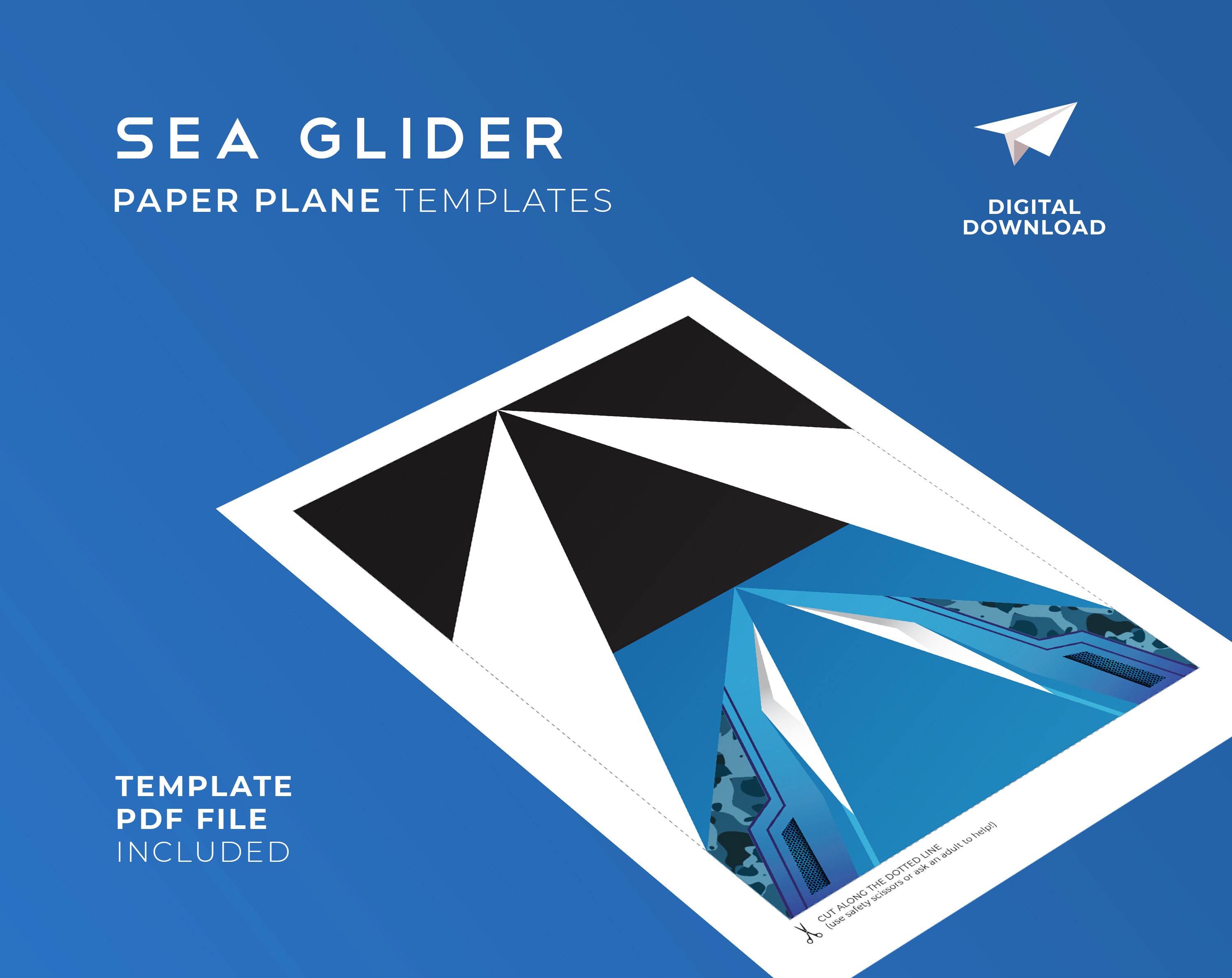 Paper Plane Template | Instant Download | Printable Plane | Home and ...