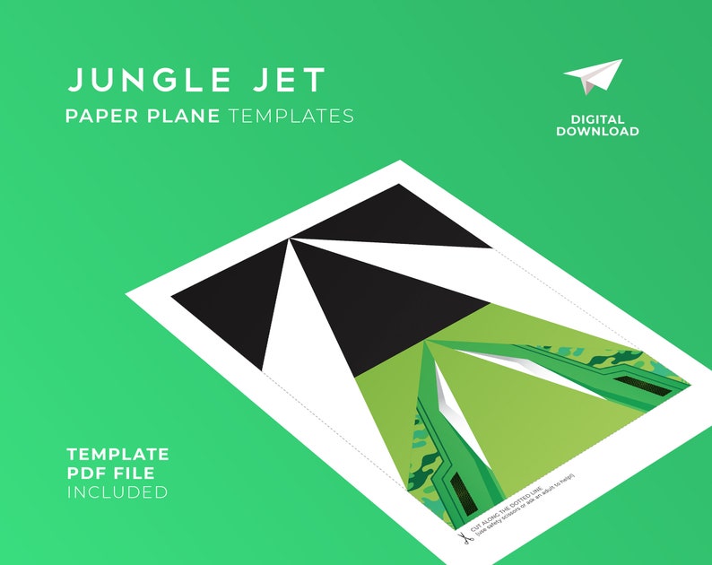 Paper Plane Template Instant Download Printable Plane Home and School ...