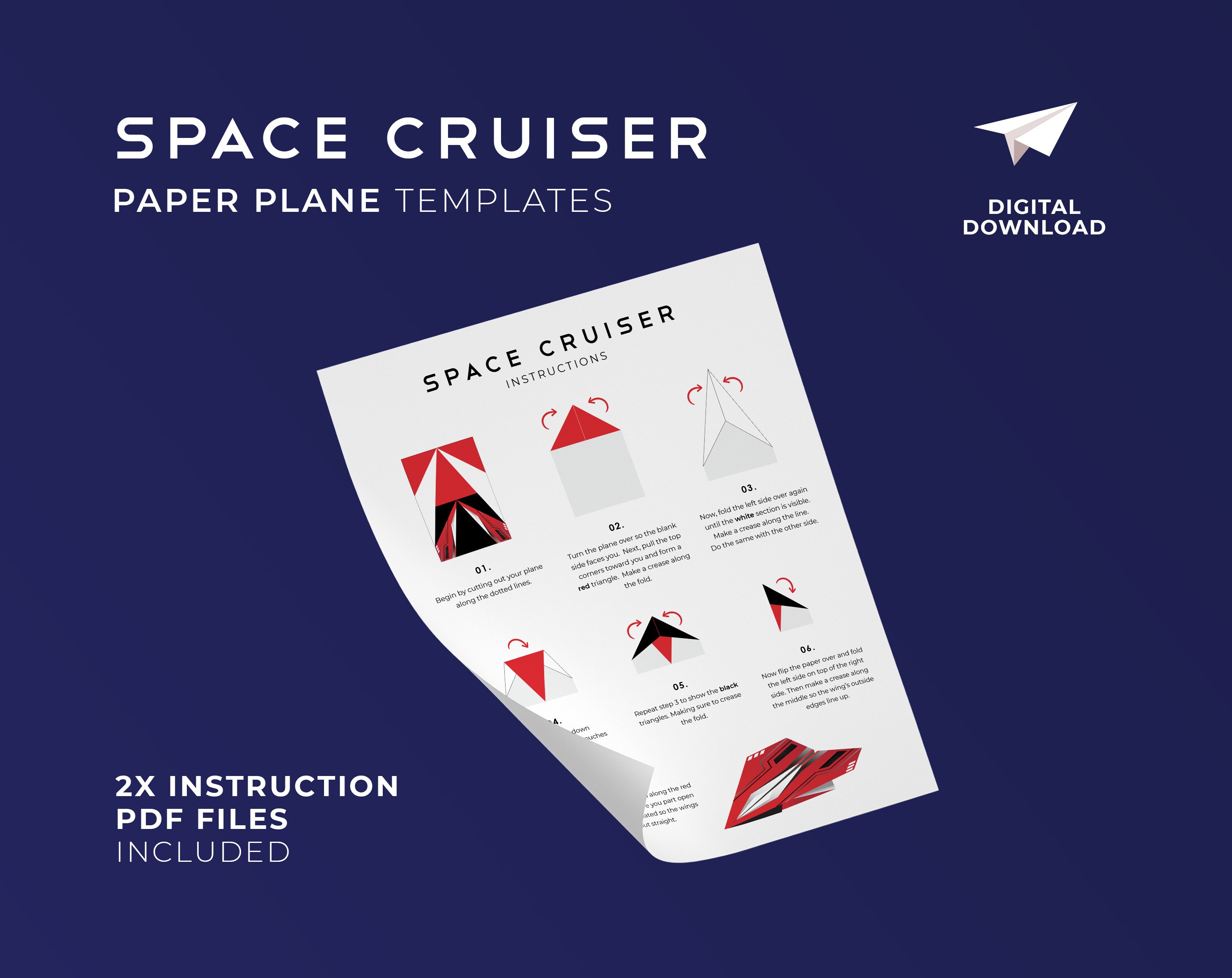 Paper Plane Template Instant Download Printable Plane Home and School ...