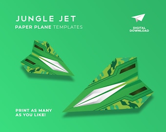 Paper Plane Template | Instant Download | Printable Plane | Home and ...