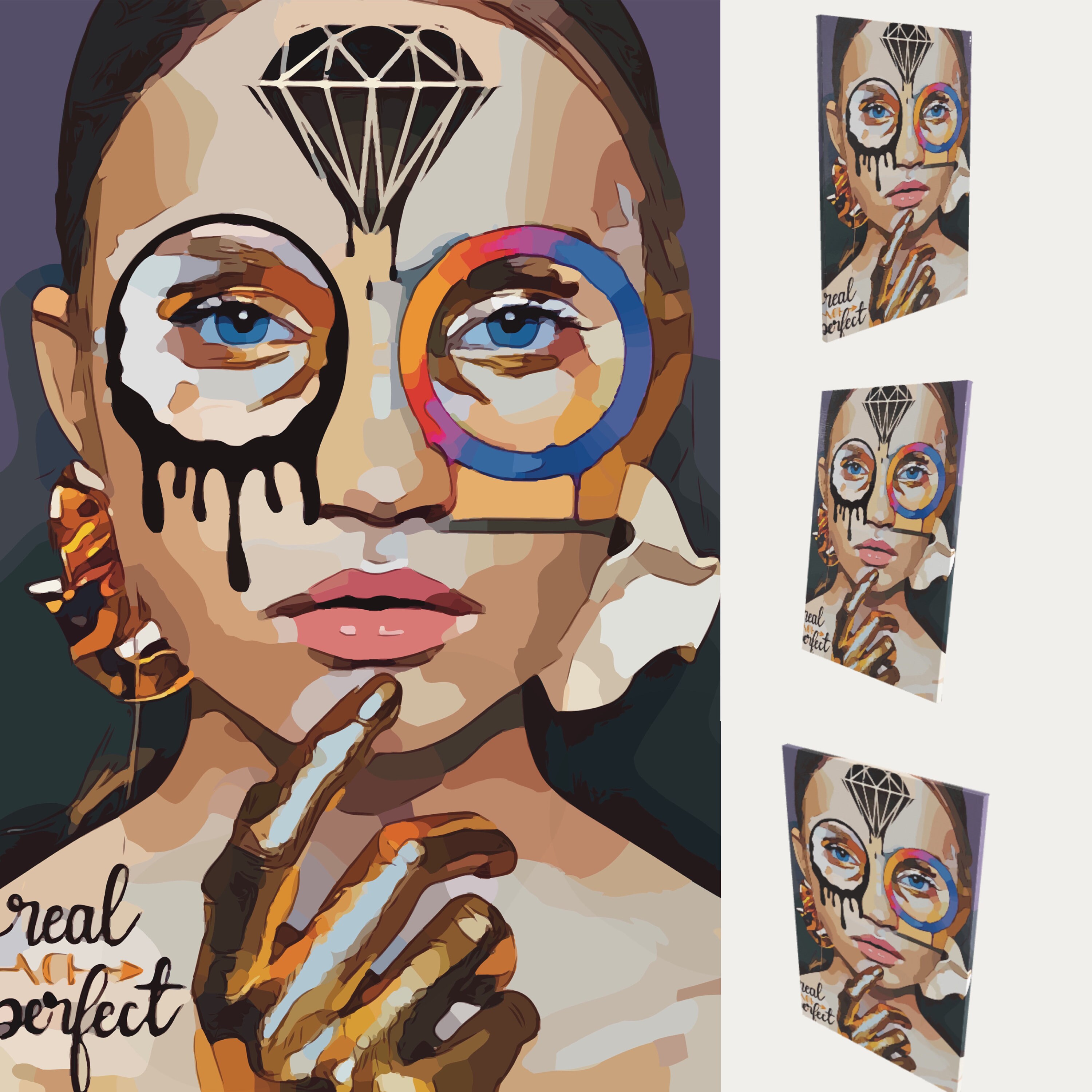 Portrait Canvas ctcartdesign Print Portrait Poster Portrait Gift For ...