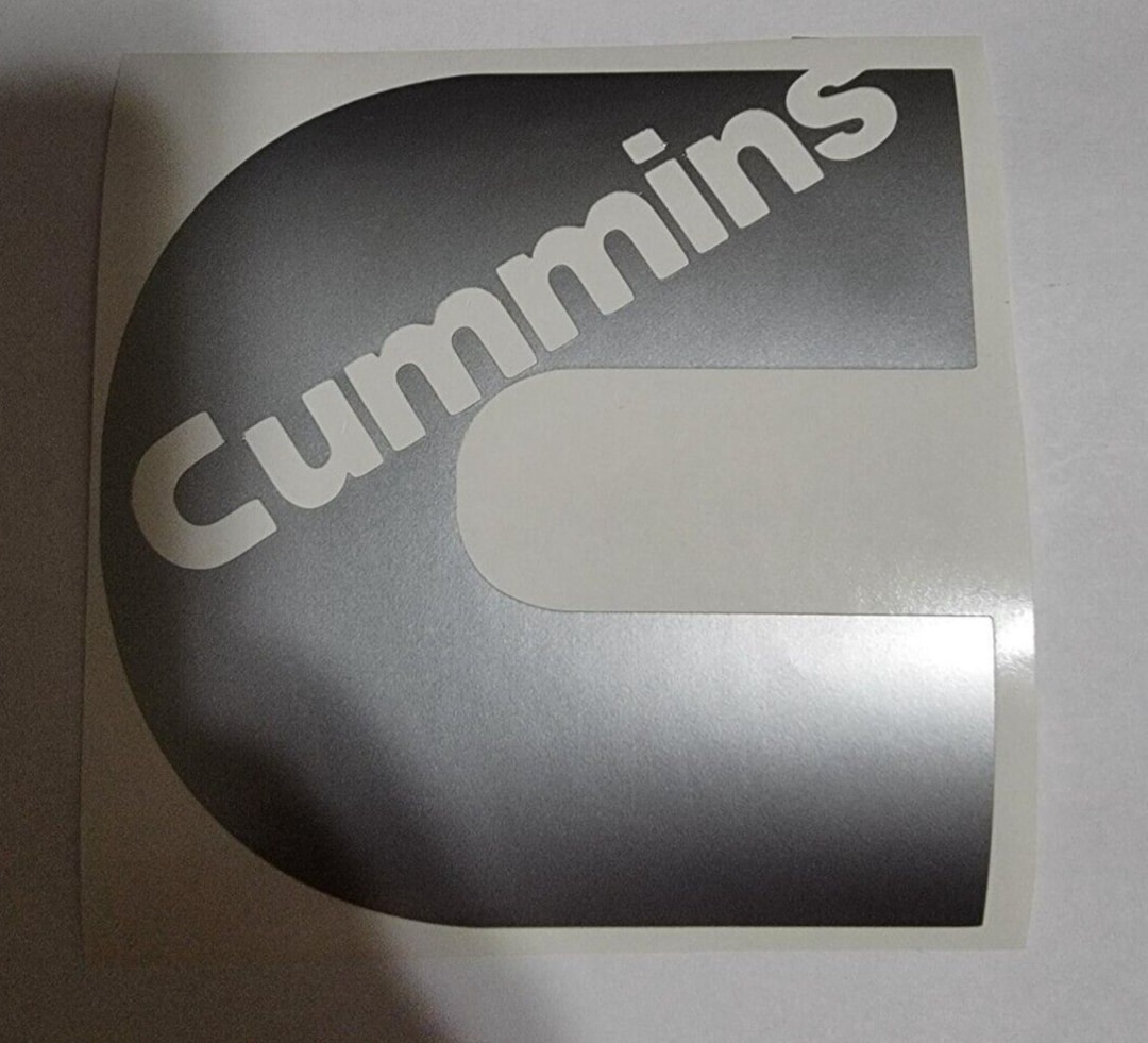 Metallic Silver Cummins Decal Sticker 4"x4" Metallic Gray - Etsy