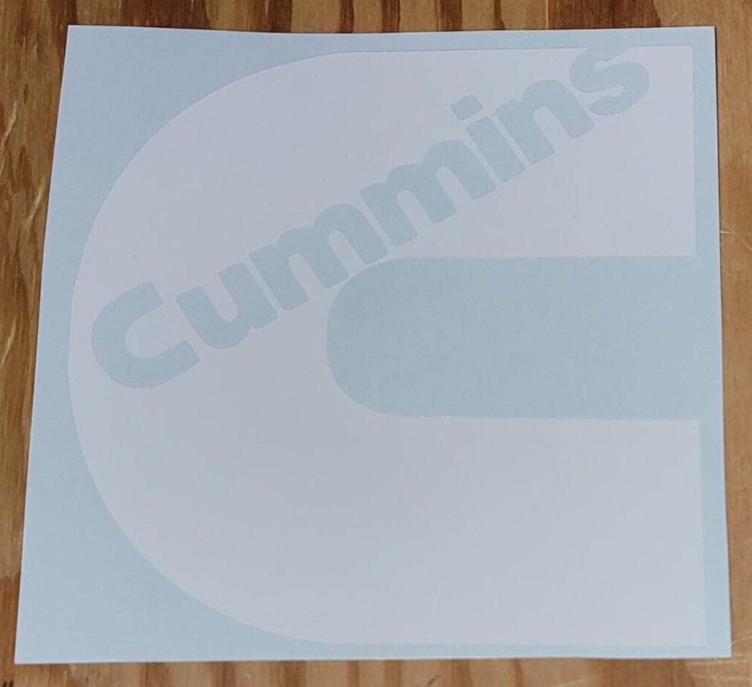 White Cummins Diesel Decal Sticker 4"x4" - Etsy