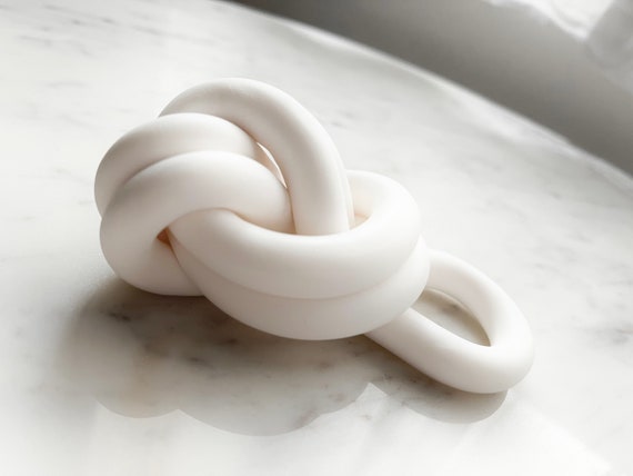 Loop Ball Clay Knot in Porcelain Home Decor Paperweight - Etsy UK