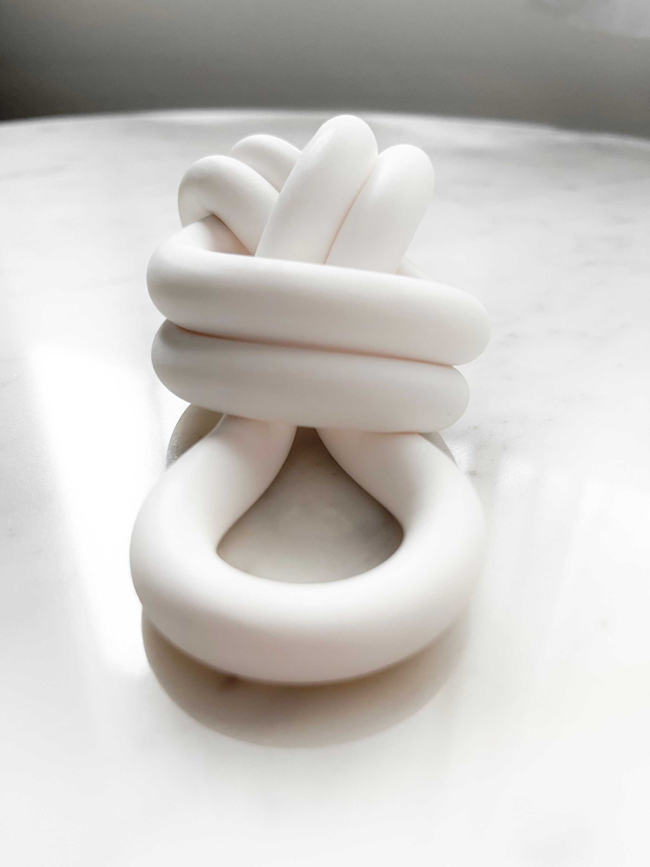 Loop Ball Clay Knot in Porcelain Home Decor Paperweight - Etsy UK