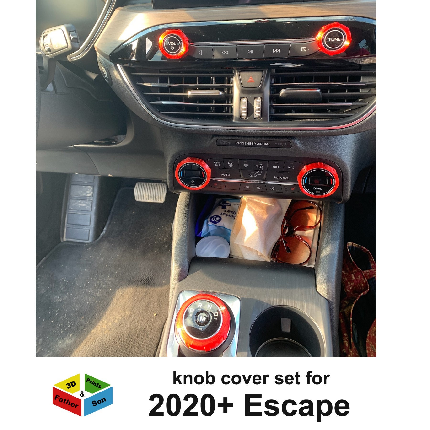 Knob Cover Set for Ford Escape 2020 Interior Accessories Knob Covers Etsy