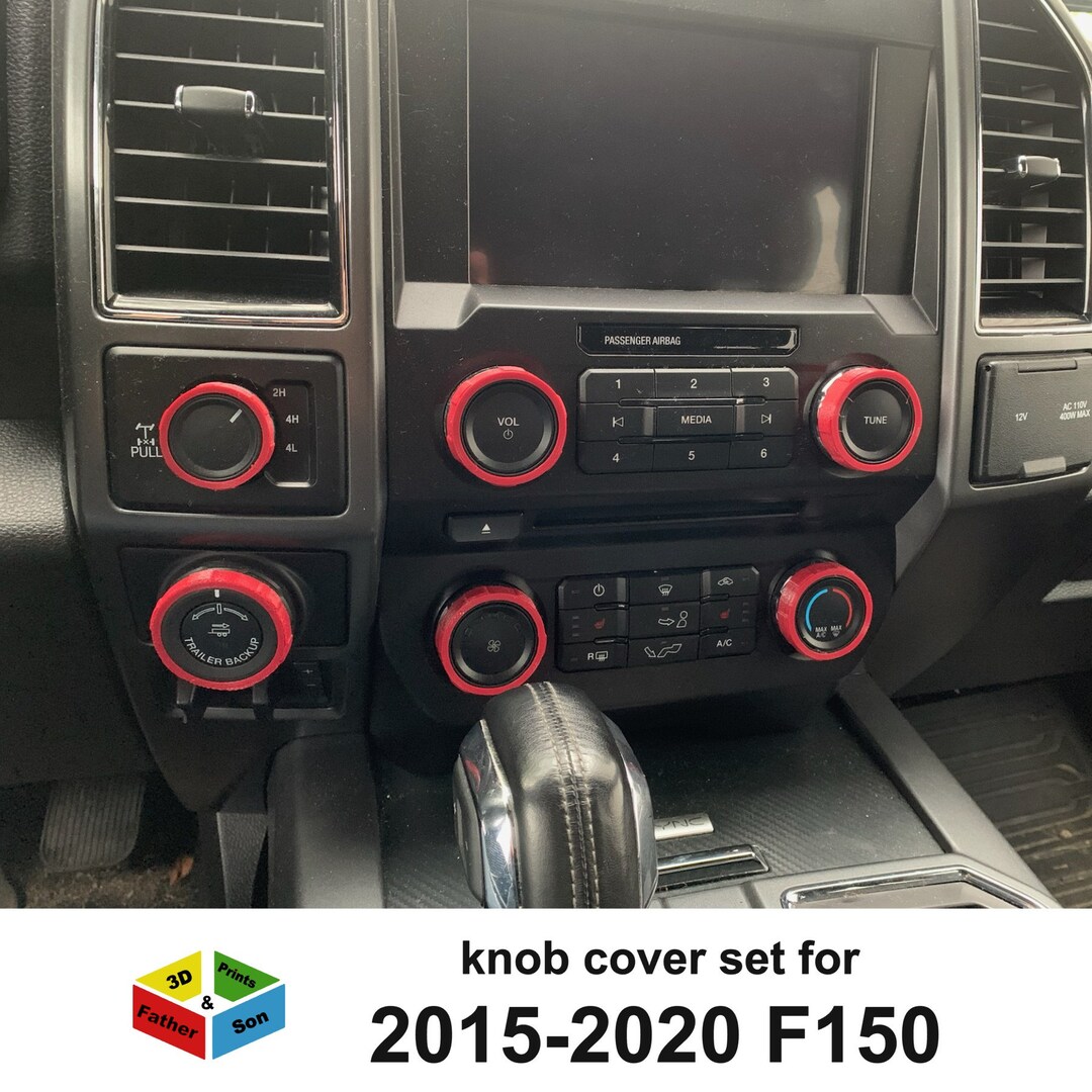 Knob Cover Set for Ford F150 2015-2020, 2017-2021 Super Duty Interior ...