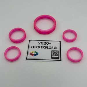 Knob Cover Set for Ford Explorer 2020 - 2024 Interior Accessories Knob ...