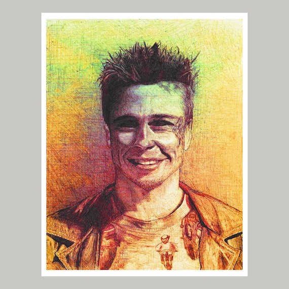 Tyler Durden Fight Club Fine Art Print ink Pen Artwork - Etsy