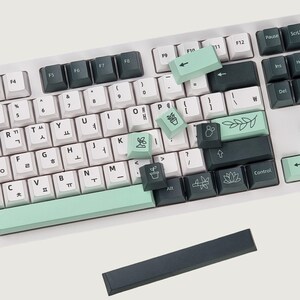 146 Keys Evergreen Charm Korean Keycap Set, Greenery Hangul Keycaps - Etsy