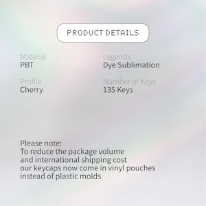 135 Keys Magnolia Korean Keycap Set, Cherry, Thick PBT (1.7mm), Cool ...