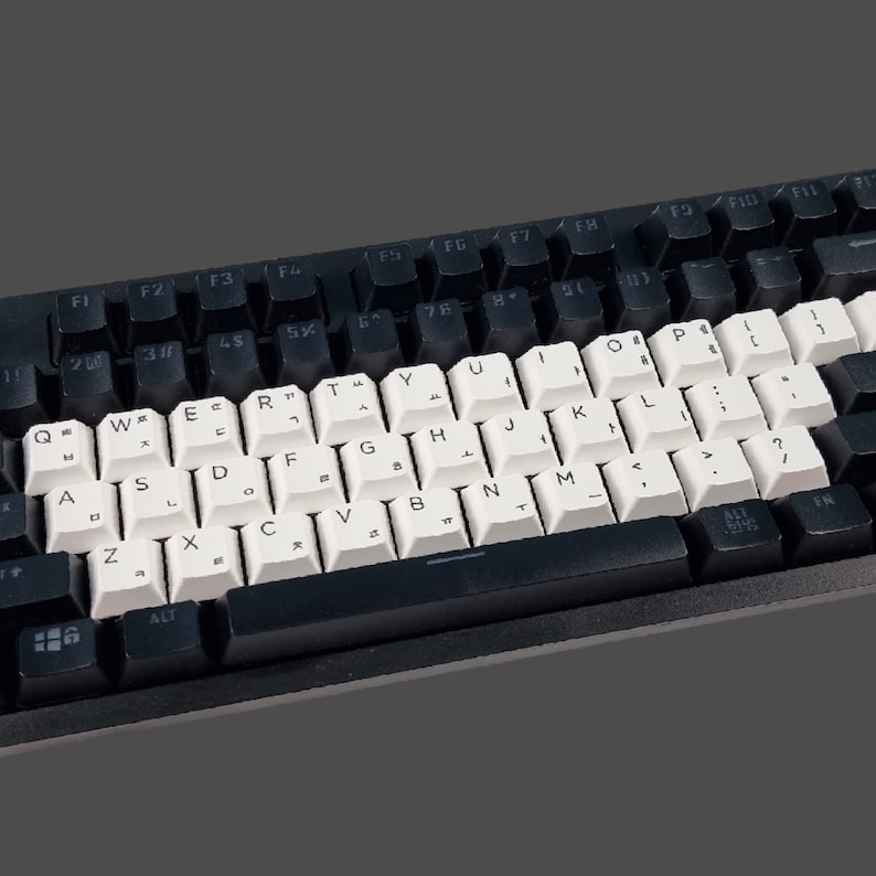 34 Keys Basic Korean Keycaps, Alphabets Only, PBT, Hangul Keycap Set ...
