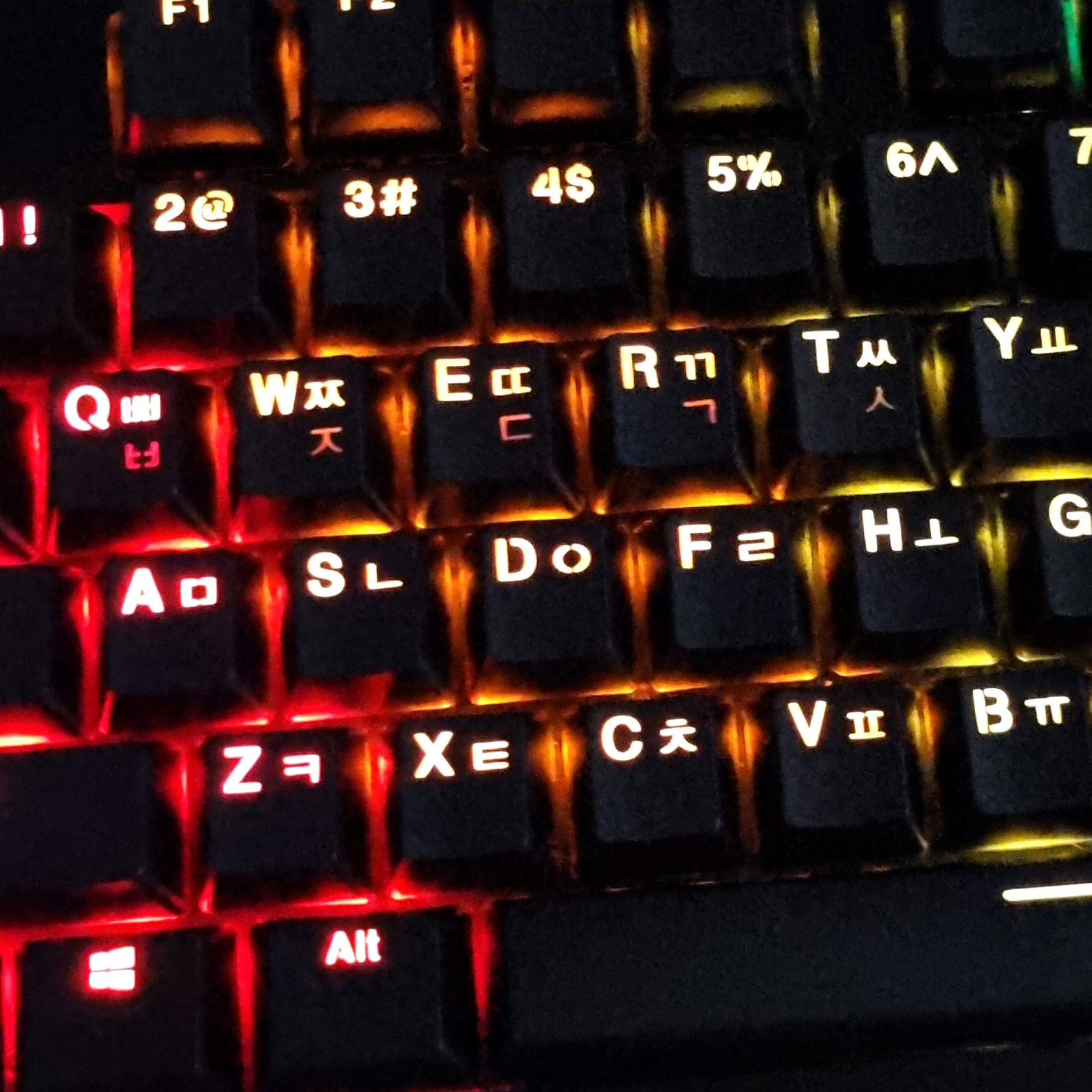 108 Keys Korean Keycap Set, Black/white, PBT, Led-transmissive, Double ...