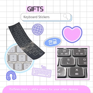 34 Keys Basic Korean Keycaps, Alphabets Only, PBT, Hangul Keycap Set ...