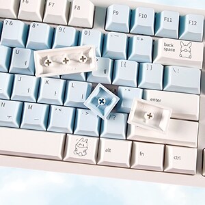 173 Keys Blue Bunny Korean Keycap Set, PBT, Cherry, Hangul Keycaps Kor ...