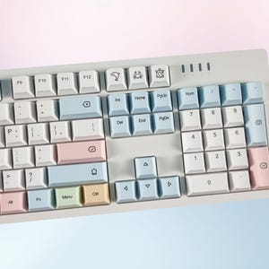 139 Keys Ocean Pastels Korean Keycap Set, PBT, Hangul Keycaps Korean ...