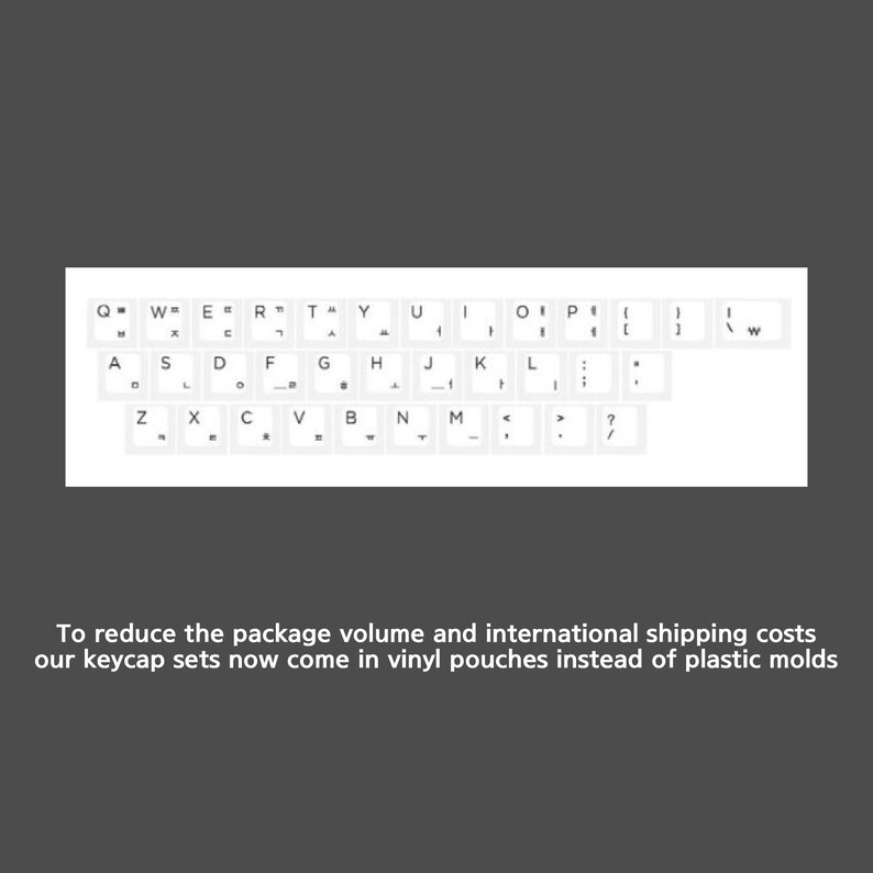 34 Keys Basic Korean Keycaps, Alphabets Only, PBT, Hangul Keycap Set ...