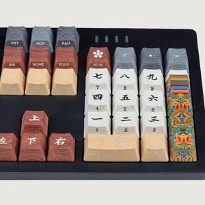 104 Keys Dancheong Korean Slate Pattern Keycap Set, Cherry, PBT ...