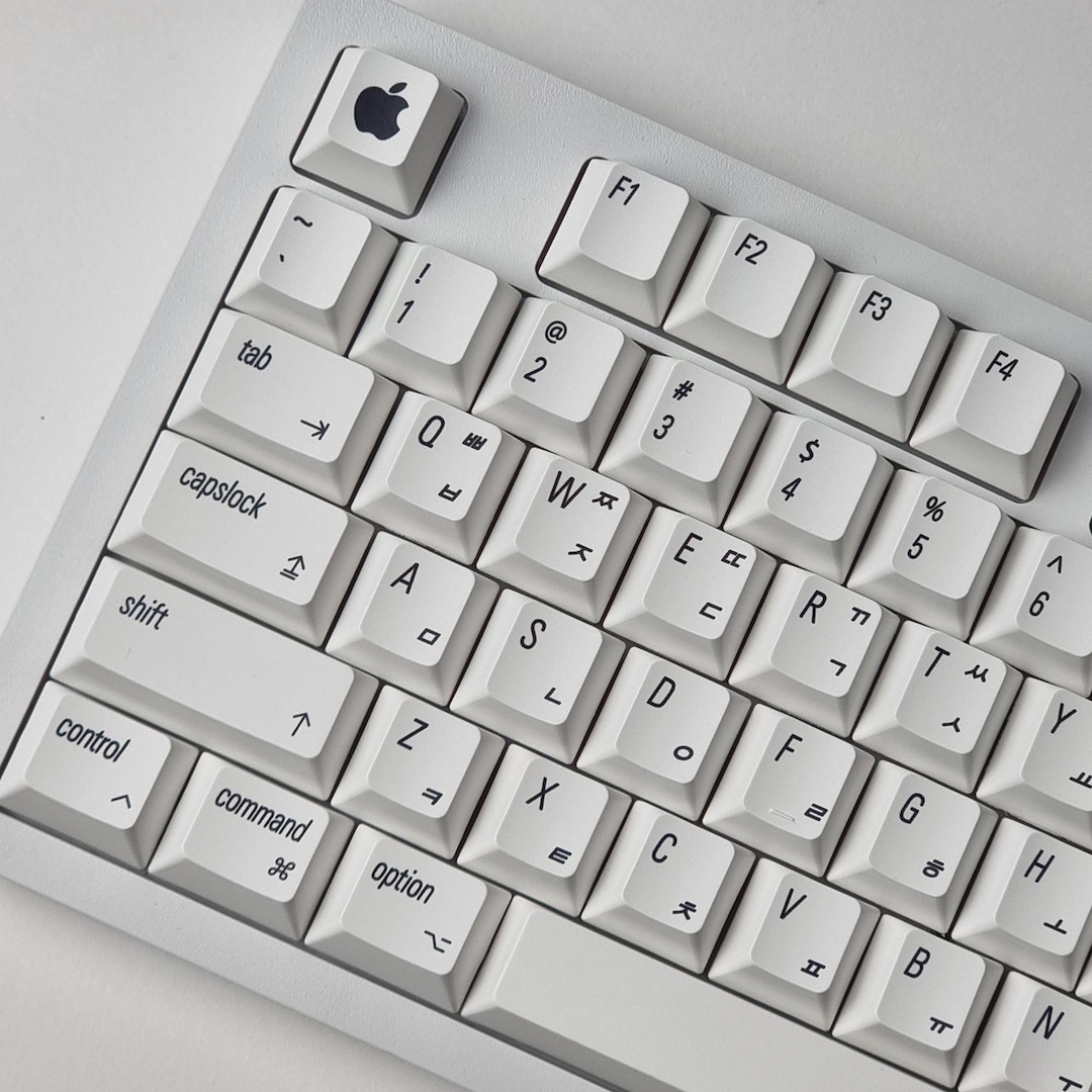137 Keys Mac Theme Korean Keycap Set, Mac Key Included, Simple and ...