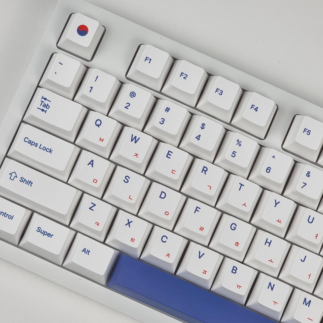 135 Keys Taegeuk Korean Keycap Set, Korean Symbol Inspired Hangul ...