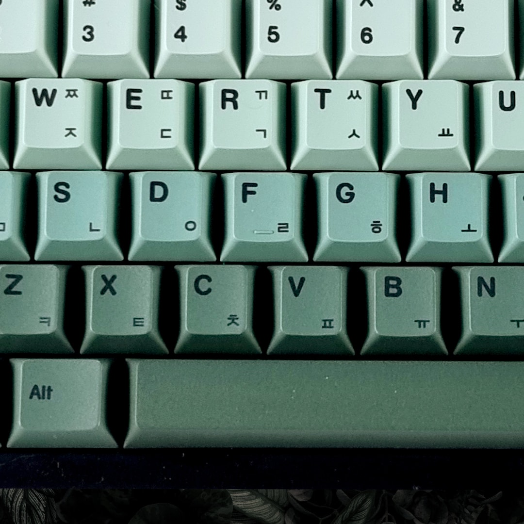 145 Keys Evergreen Korean Keycap Set, PBT, Hangul Keycaps Korean and ...