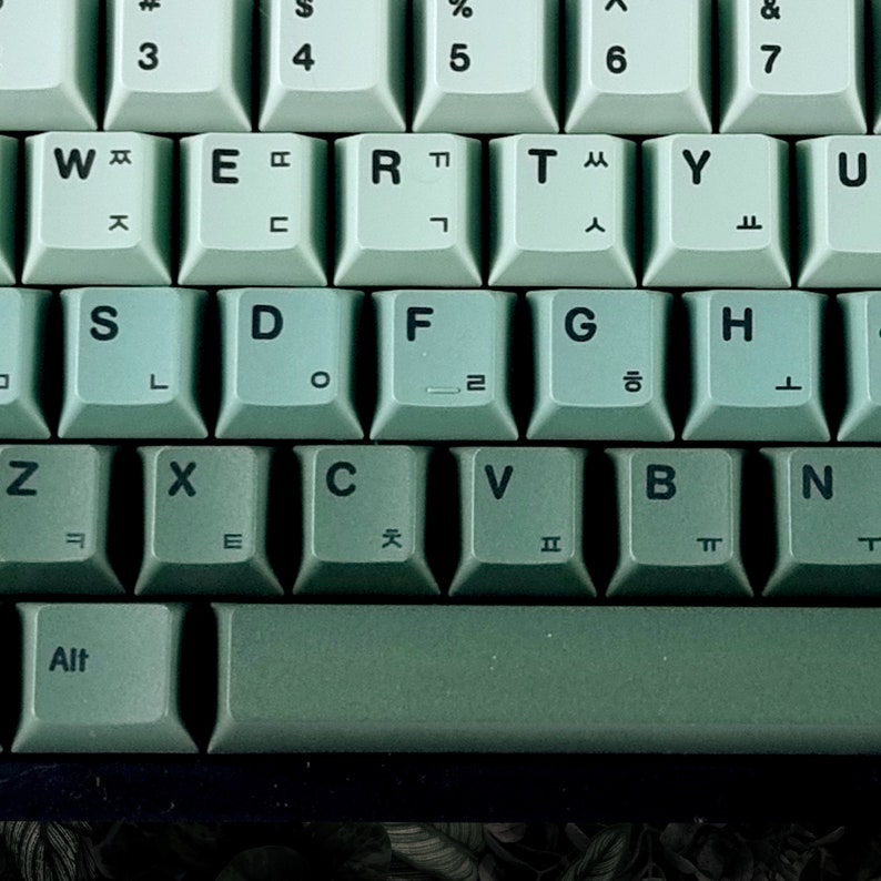 145 Keys Evergreen Korean Keycap Set, PBT, Hangul Keycaps Korean and ...
