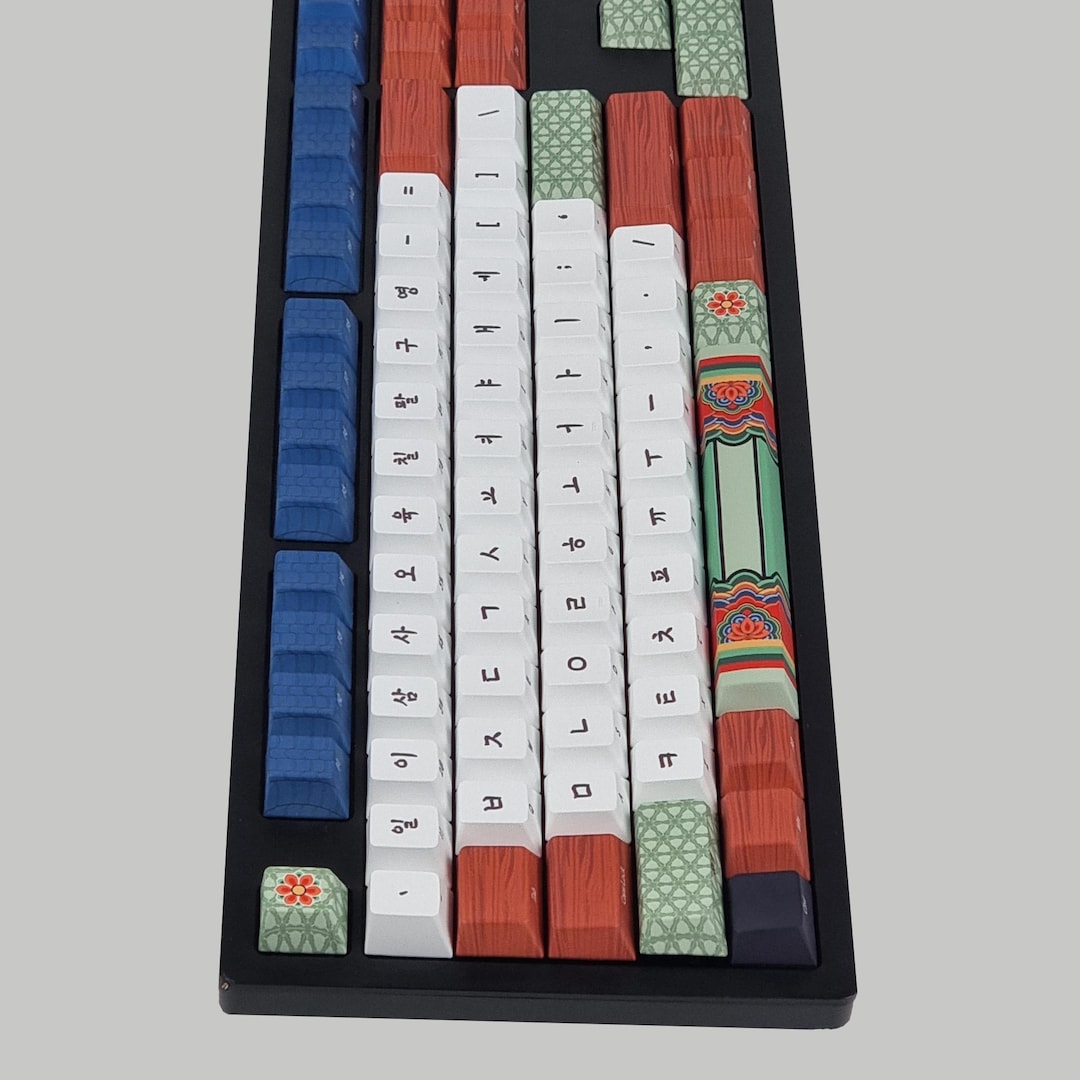 139 Keys Jiphyeonjeon Korean Temple Art Keycap Set, Traditional Mix ...