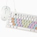 Retro Bluetooth Korean Keyboard & Mouse Set, Pink and Gray Color ...