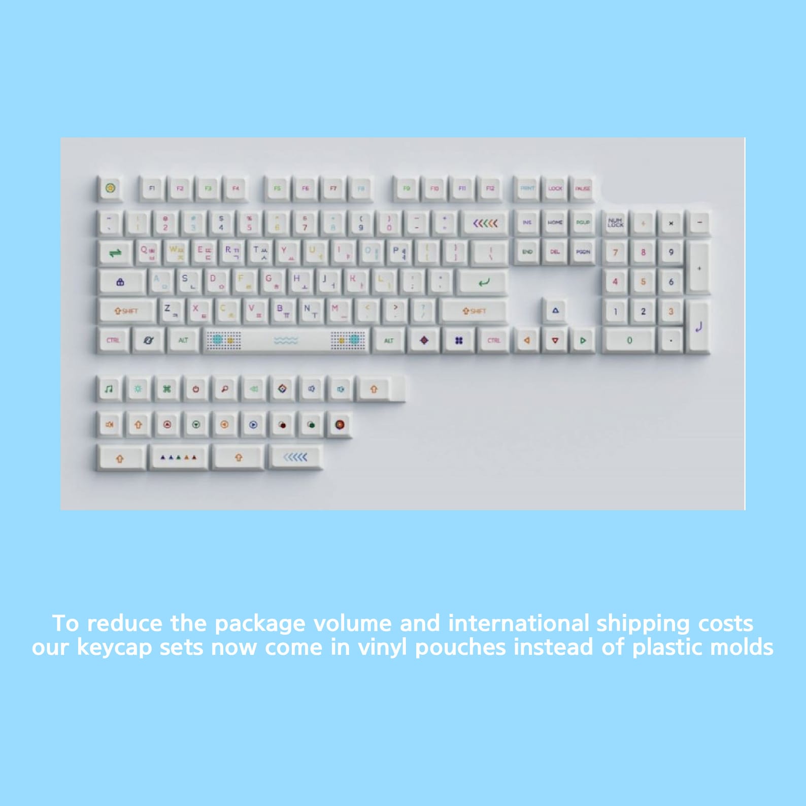 127 Keys Candy Korean Keycap Set, PBT, Hangul Keycaps Korean and ...