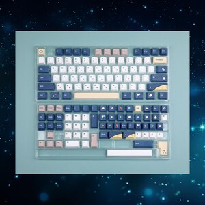 139 Keys Moon Rabbit Korean Keycap Set, PBT, Cherry, Hangul Keycaps Kor ...