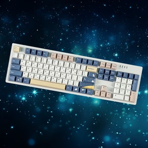 139 Keys Moon Rabbit Korean Keycap Set, PBT, Cherry, Hangul Keycaps Kor ...
