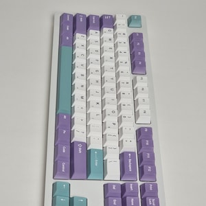 135 Keys Magnolia Korean Keycap Set, Cherry, Thick PBT (1.7mm), Cool ...