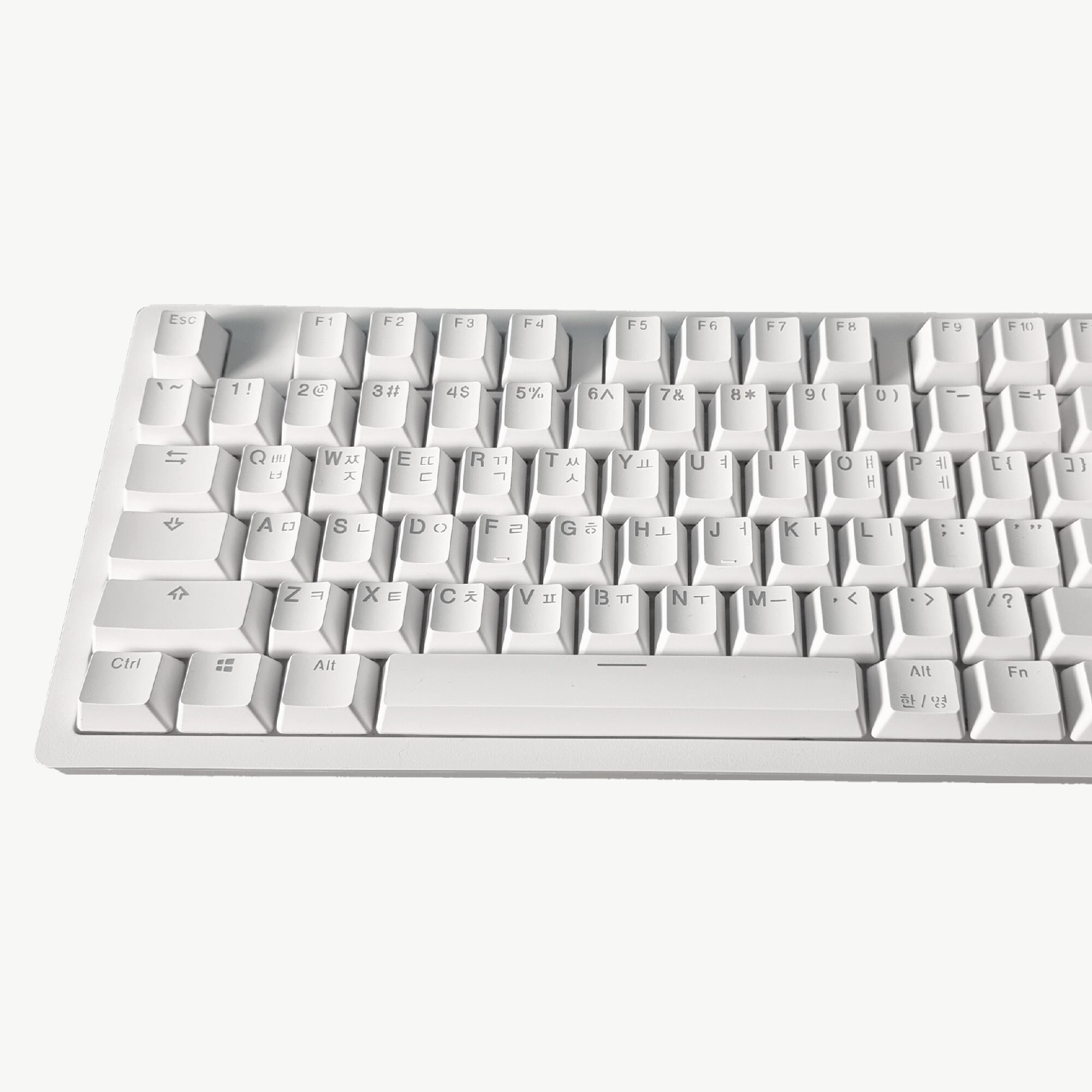 108 Keys Korean Keycap Set, Black/white, PBT, Led-transmissive, Double ...