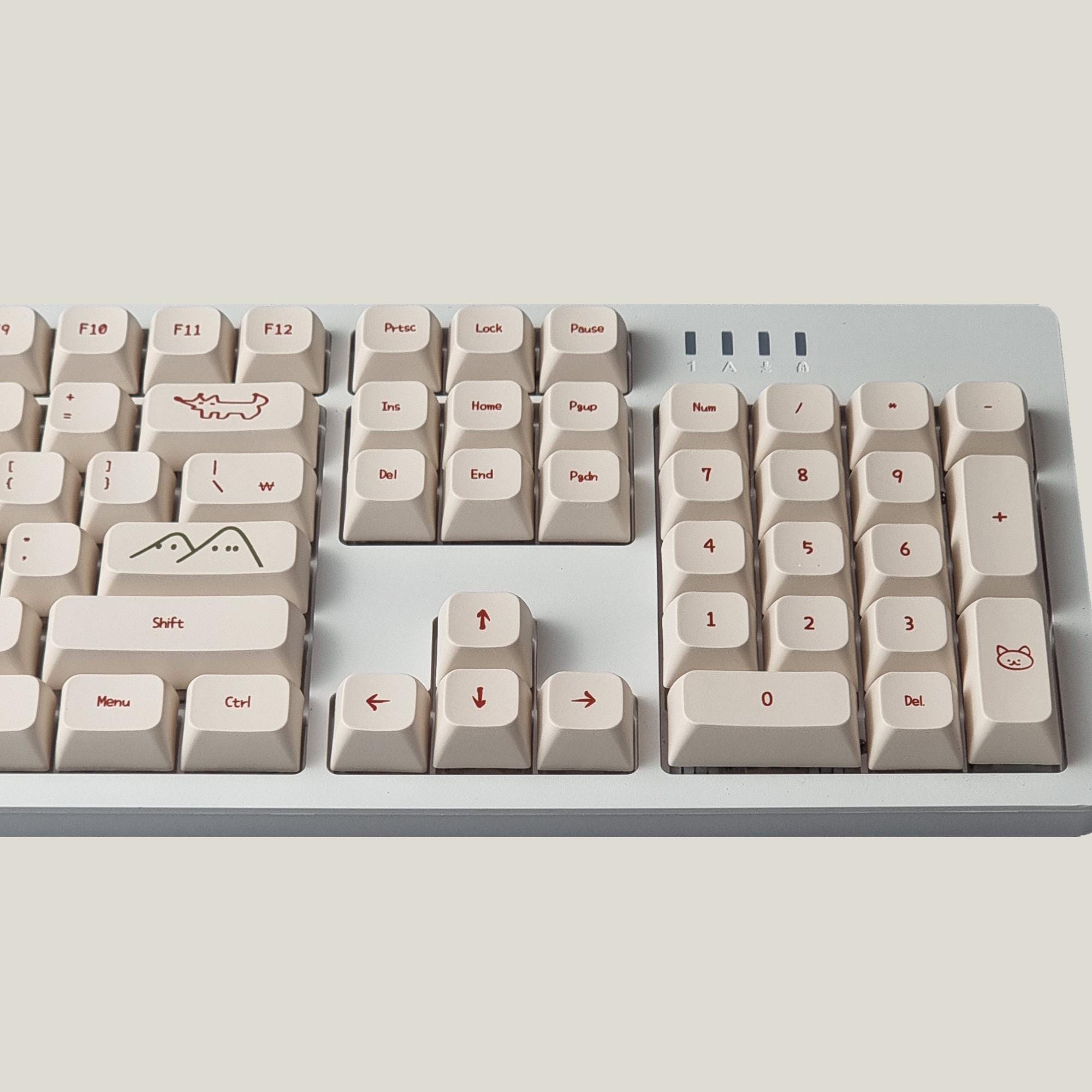 129 Keys Hangul Doodle Korean Keycap Set, PBT, XDA, Handwritten Hangul ...