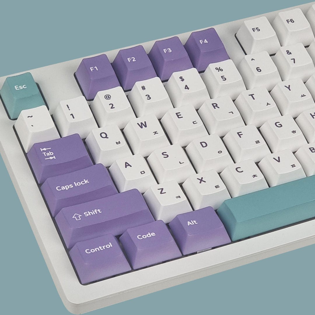 135 Keys Magnolia Korean Keycap Set, Cherry, Thick PBT (1.7mm), Cool ...